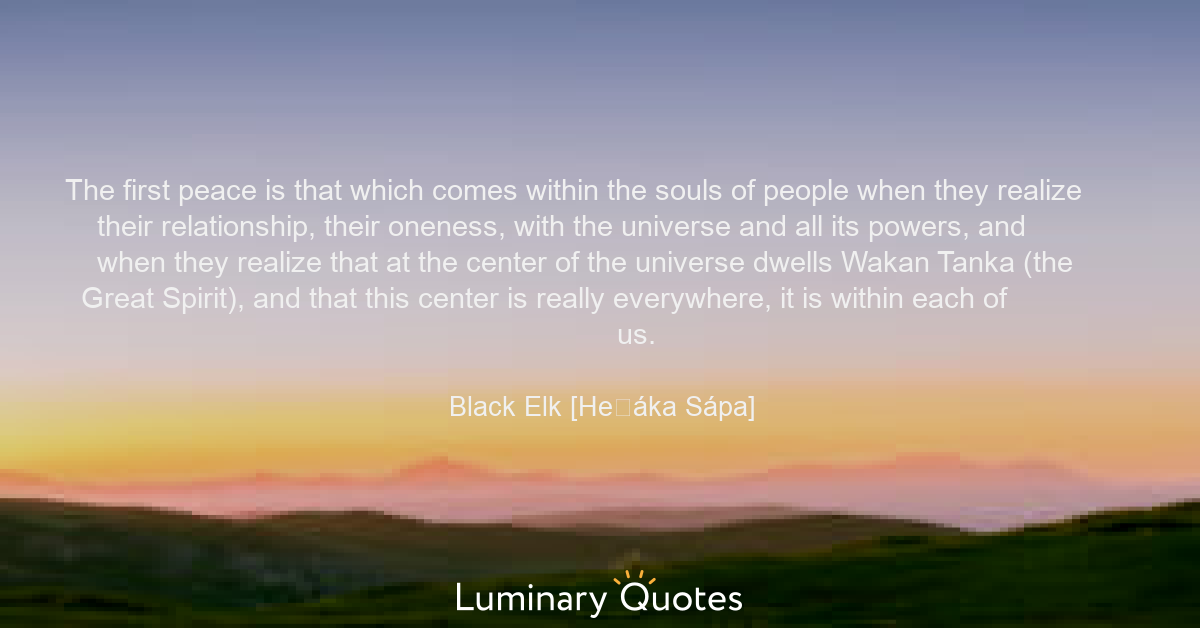 The True Peace - Luminary Quotes